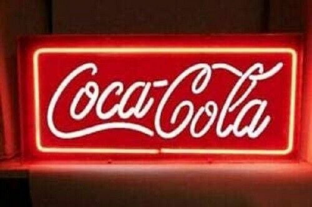 Queen Sense 14" Coca Coke Neon Sign Acrylic Man Cave Pub Bar Wall Decor ...