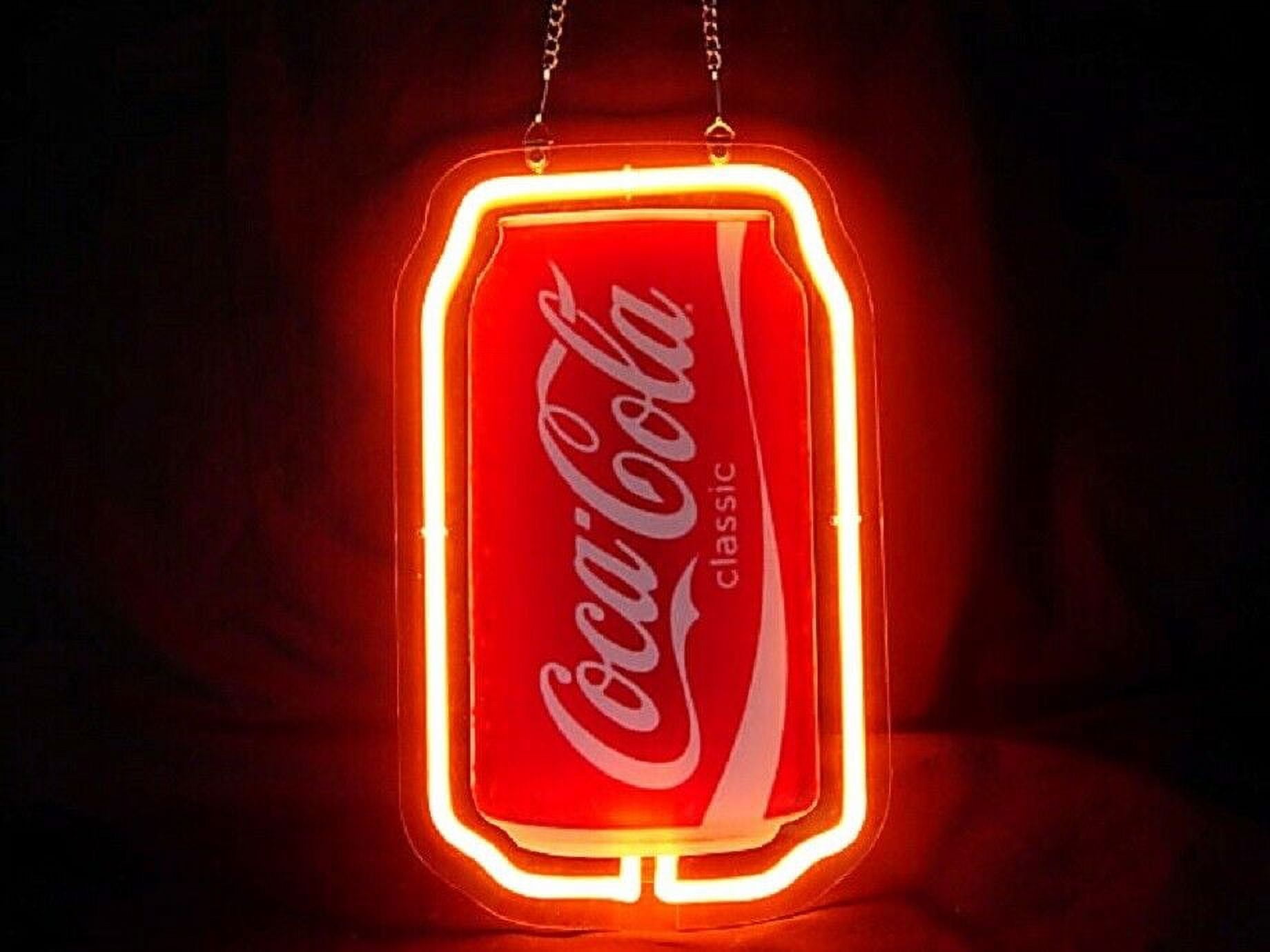 Queen Sense 14" Custom Coca Coke Drink Neon Sign Acrylic Man Cave Beer ...
