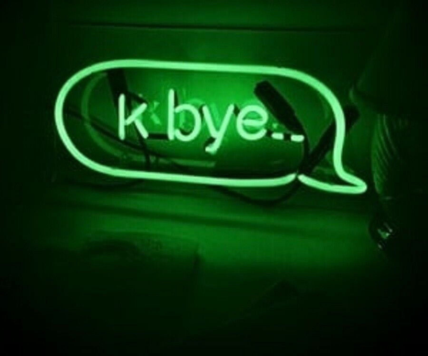 Queen Sense 14" Custom K Bye Green Neon Sign Acrylic Man Cave Beer Pub ...