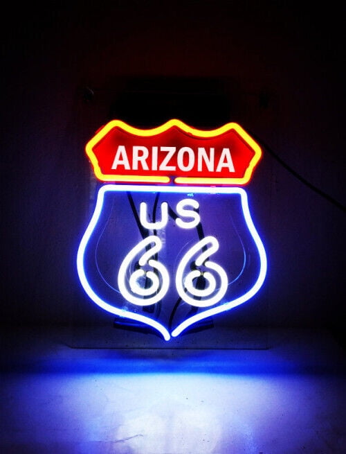 Queen Sense 14" Custom Route 66 Arizona State AZ Neon Sign Acrylic Man ...