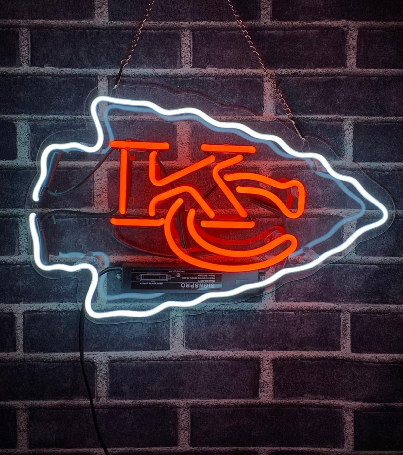 Queen Sense 14" For Kansas Citys Sports Team Chiefs Neon Sign Acrylic ...
