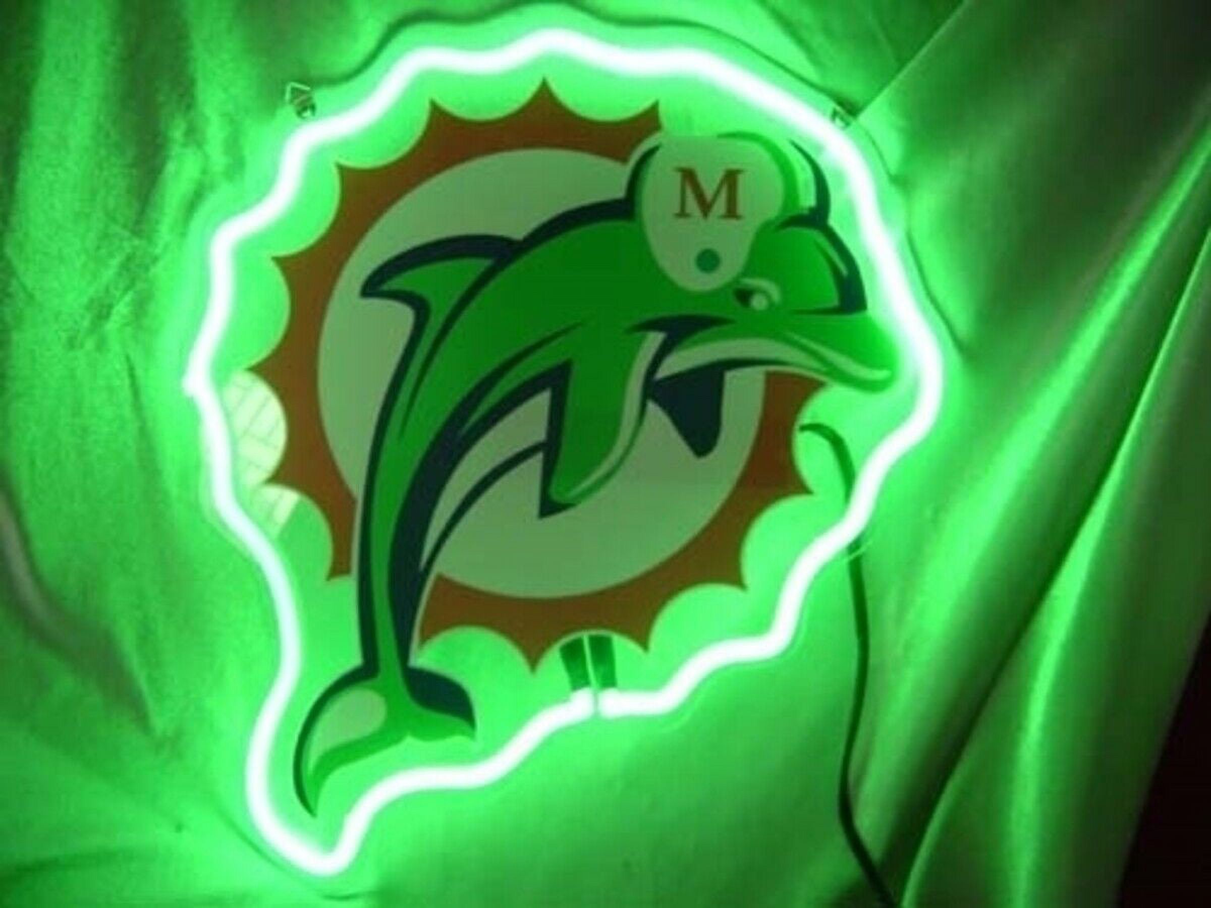 Queen Sense 14" For Miamis Sports League Dolphins Neon Sign Acrylic Man ...