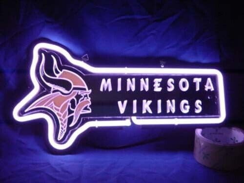 Queen Sense 14" For Minnesotas Sports League Vikings 3D Carved Neon ...