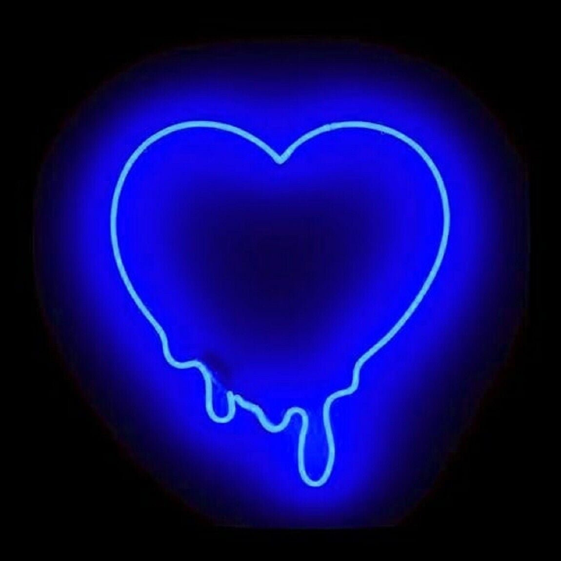 Queen Sense 14" Heart Melted Neon Sign Acrylic Man Cave Handmade Neon ...