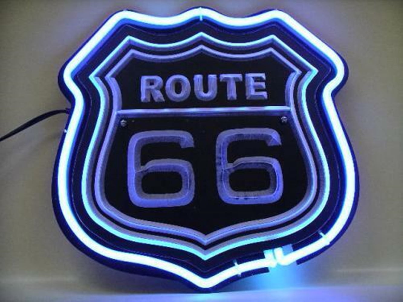 Queen Sense 14" Historic Route 66 3D Carved Neon Sign Acrylic Man Cave ...