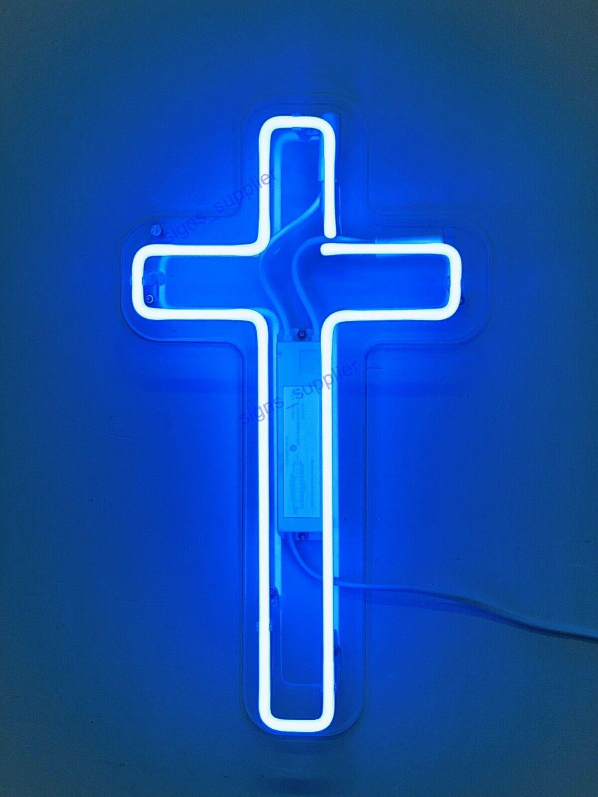 Queen Sense 14" Jesus Cross Neon Sign Acrylic Man Cave Handmade Neon ...