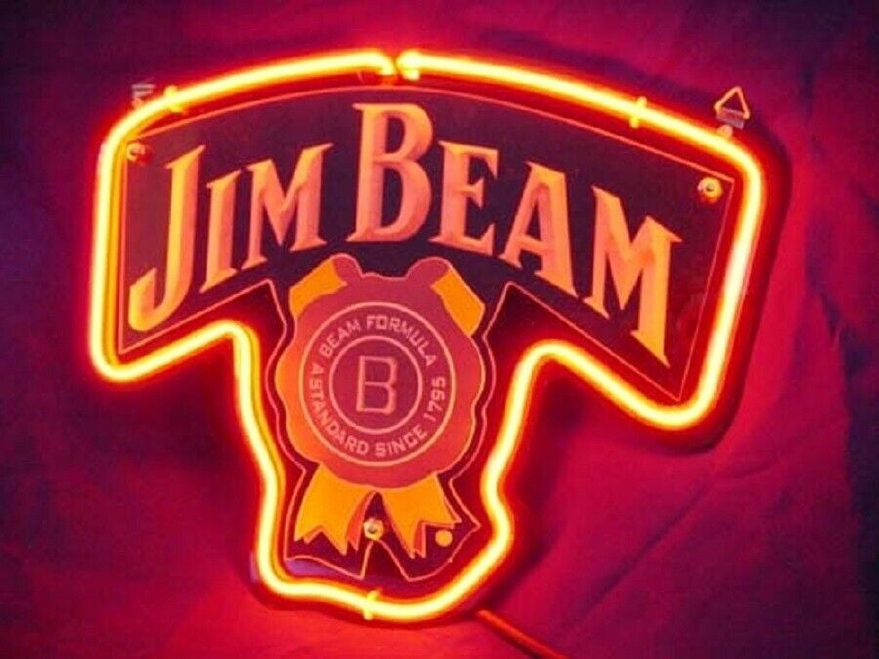 Queen Sense 14" Jim Beams Distillery 3D Carved Neon Sign Acrylic Man ...