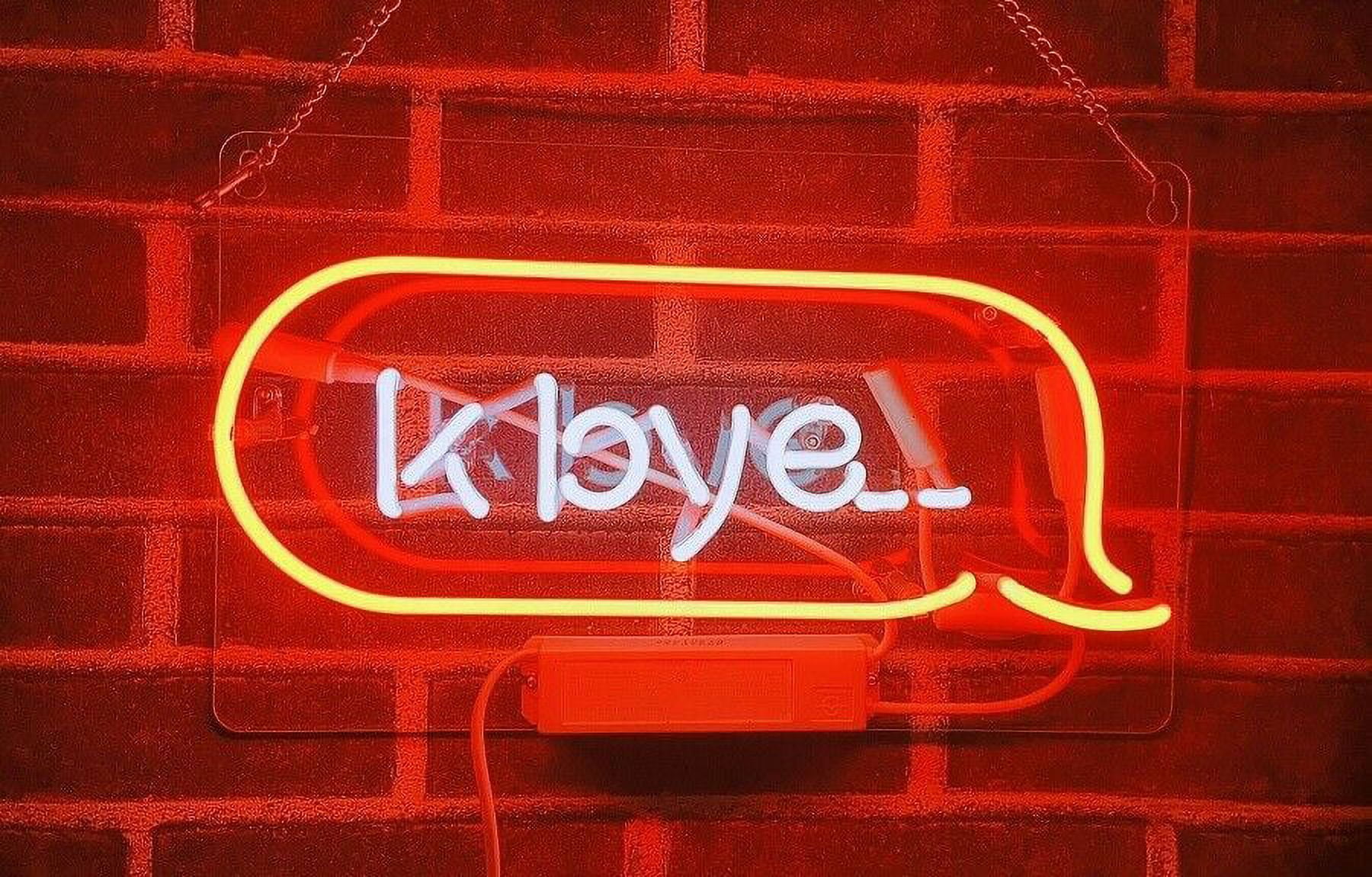 Queen Sense 14" K Bye Red Neon Sign Acrylic Man Cave Handmade Neon ...