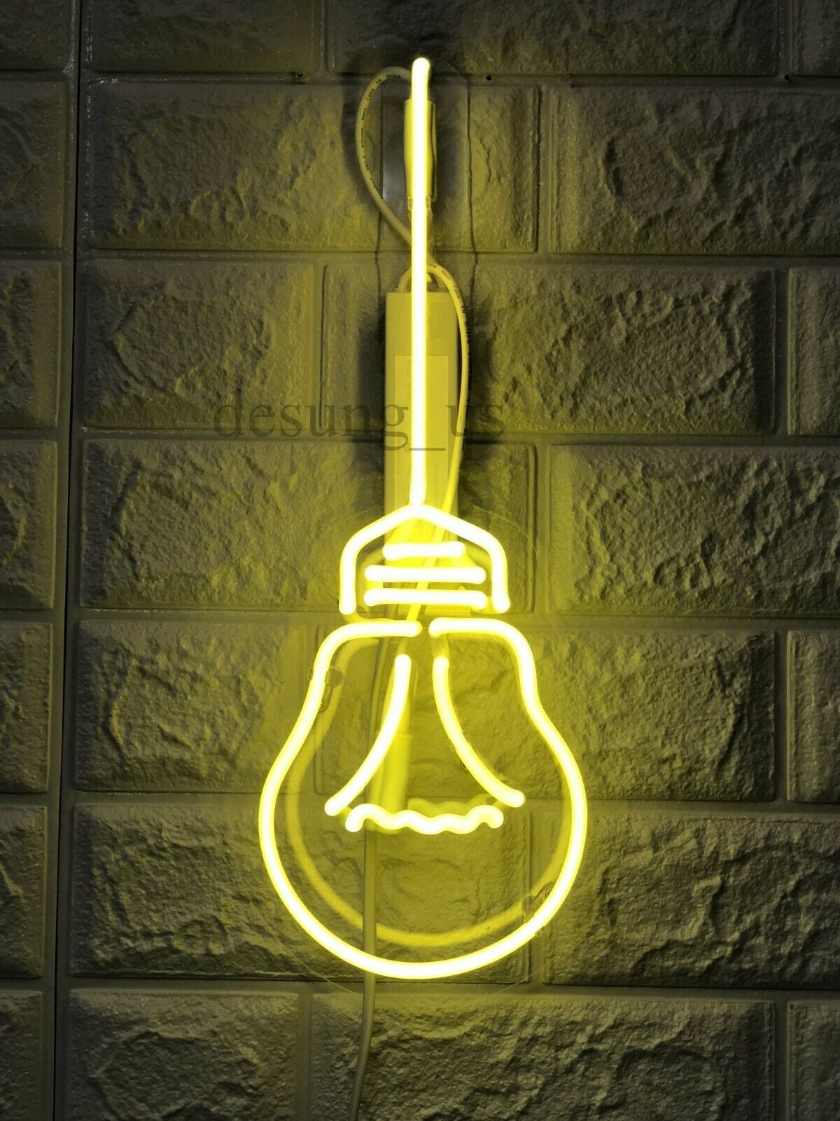 Queen Sense 14" Lamp Bulb Neon Sign Acrylic Man Cave Handmade Neon ...