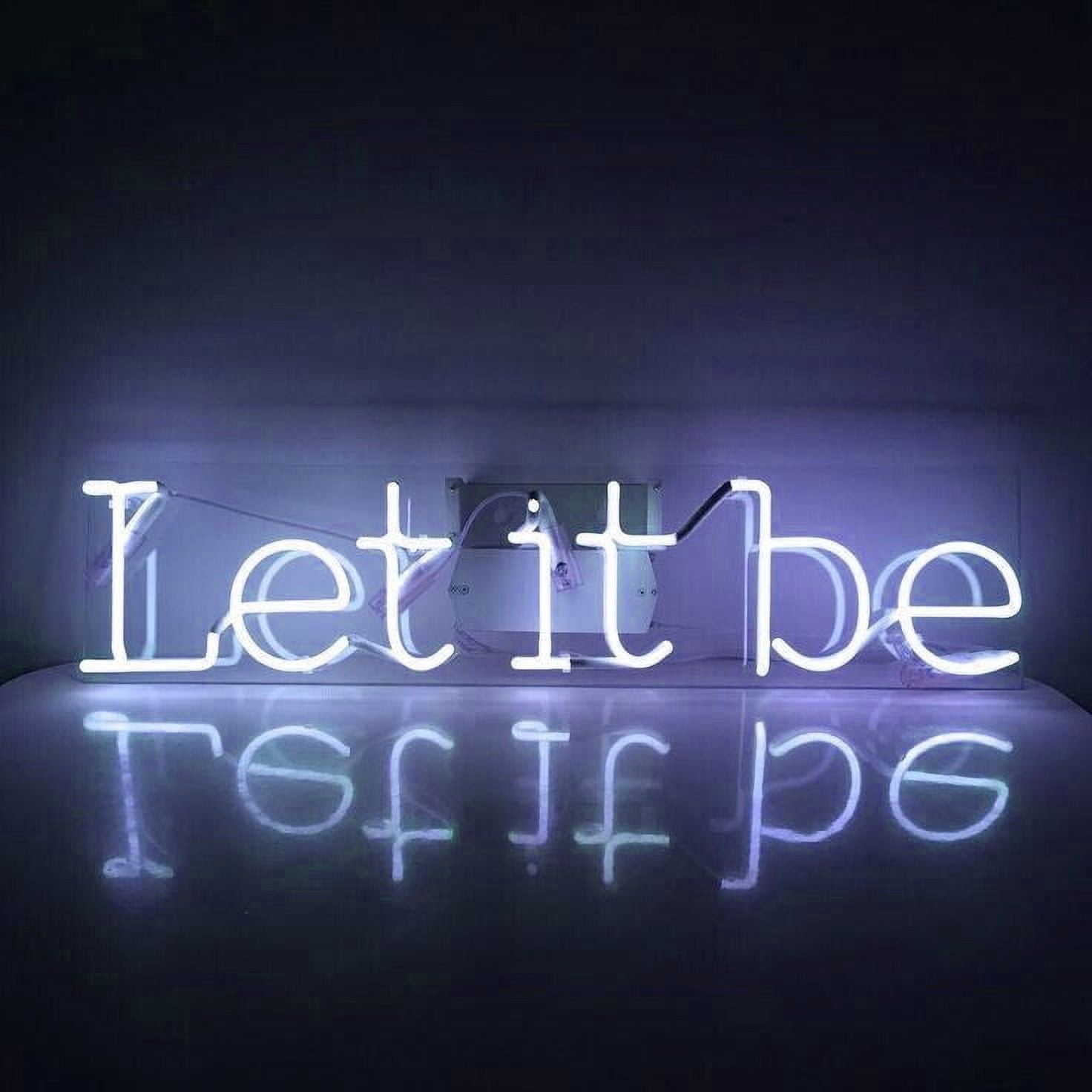 Queen Sense 14" Let it Be Neon Sign Wall Decor Pub Bar Man Cave Artwork ...