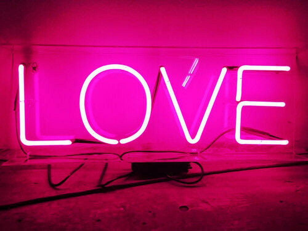Queen Sense 14" Love Neon Sign Acrylic Man Cave Handmade Neon Light ...