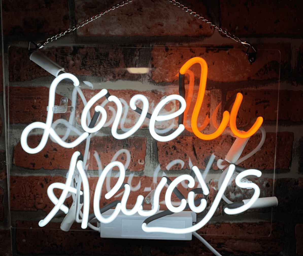 Queen Sense 14" Love U Always Neon Sign Acrylic Man Cave Handmade Neon ...