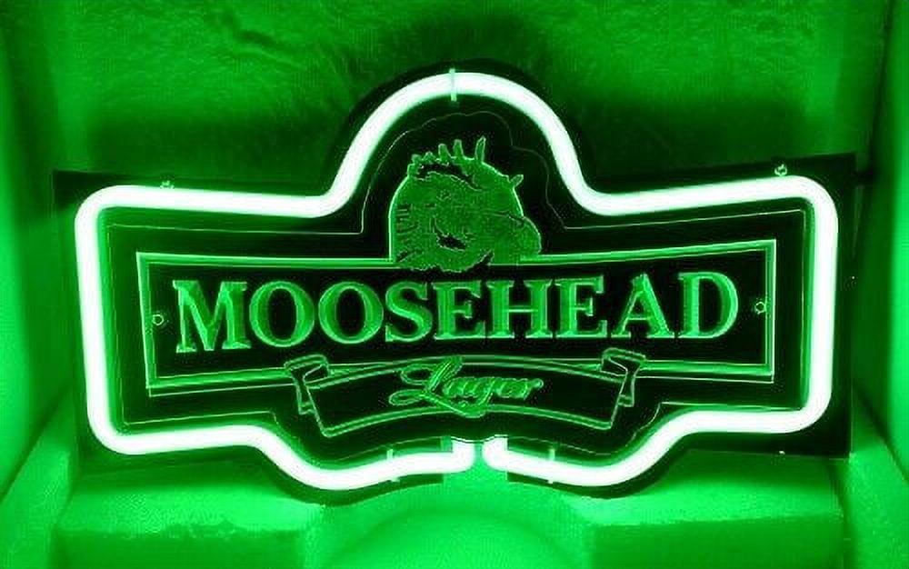 Queen Sense 14" Moosehead Lager Beer 3D Carved Neon Sign Acrylic Man ...