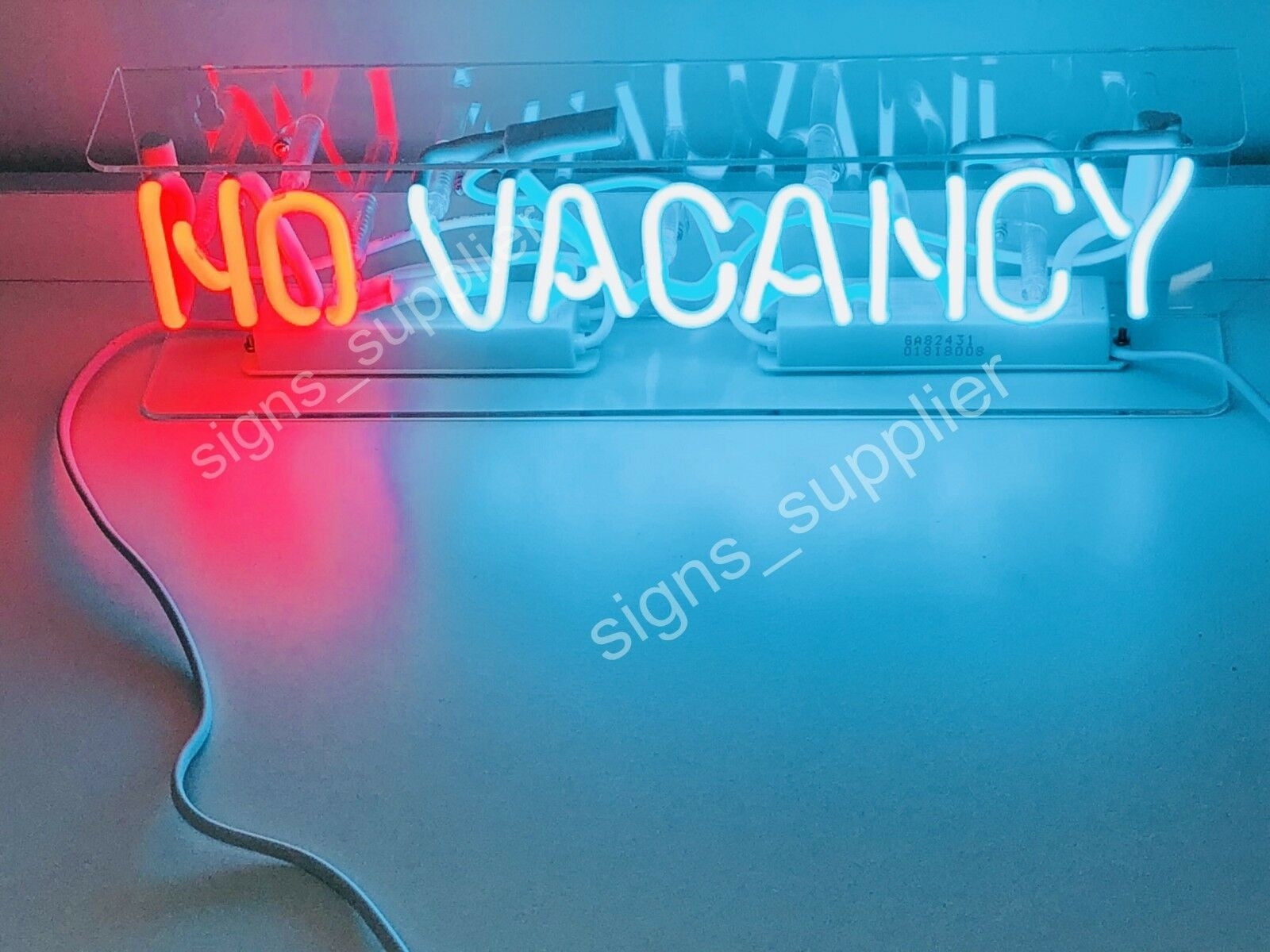 Queen Sense 14" No Vacancy Neon Sign Acrylic With On/Off Switch For ...
