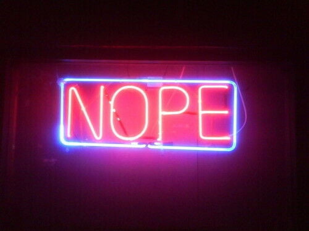 Queen Sense 14" Nope Triangle Neon Sign Acrylic Man Cave Handmade Neon ...