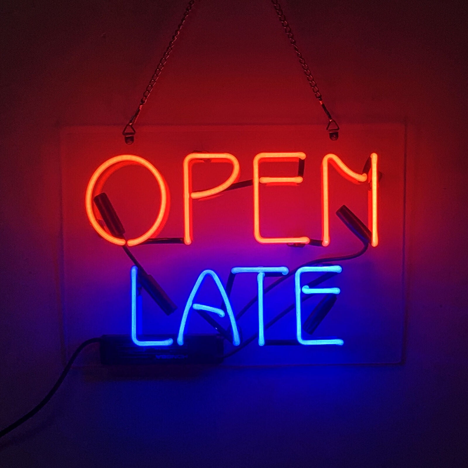 Queen Sense 14" Open Late Neon Sign Acrylic Man Cave Handmade Neon ...