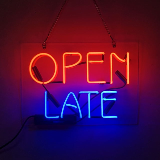 Queen Sense 14" Open Late Neon Sign Acrylic Man Cave Handmade Neon ...