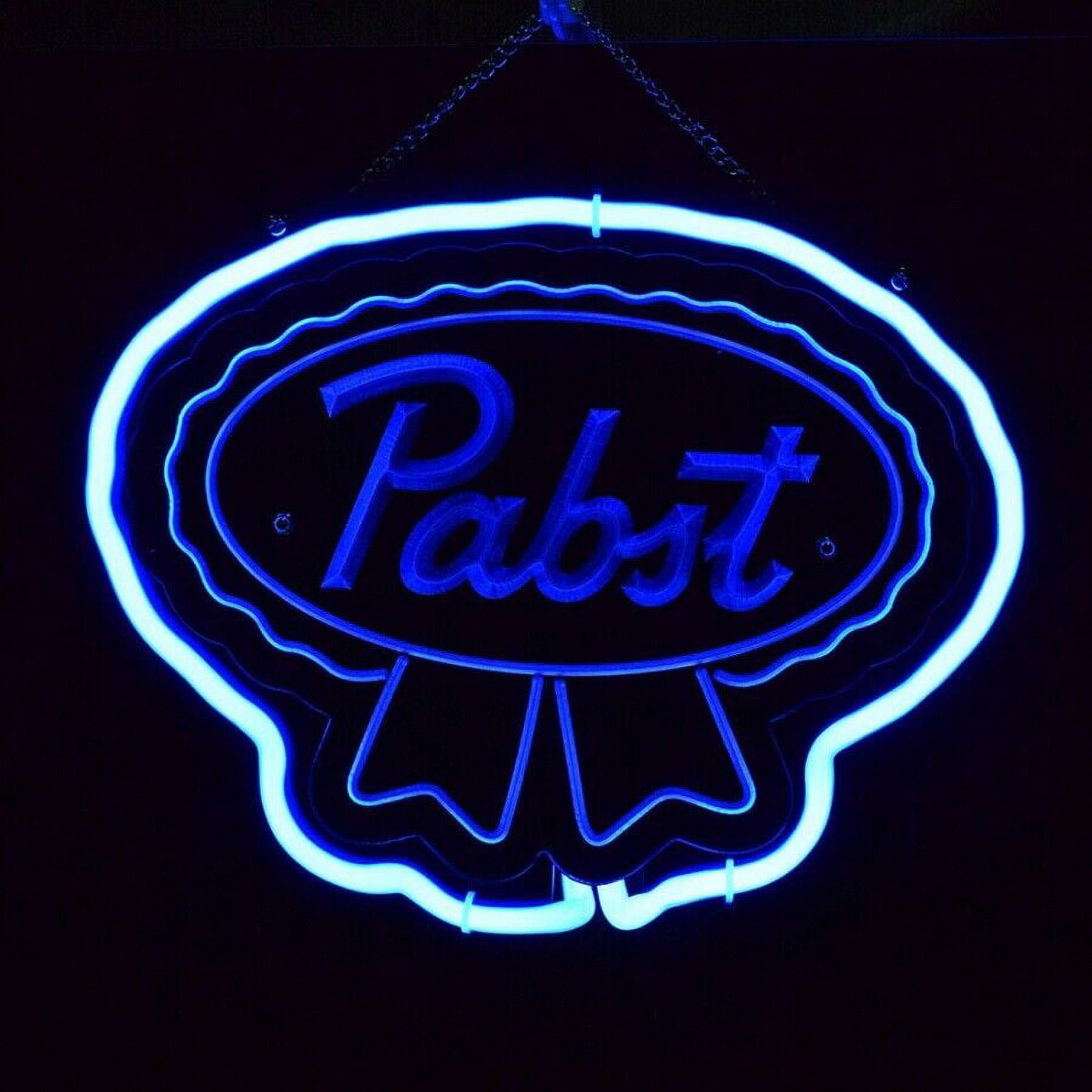 Queen Sense 14" Pabst Blue Ribbons 3D Carved Neon Sign Acrylic Man Cave ...