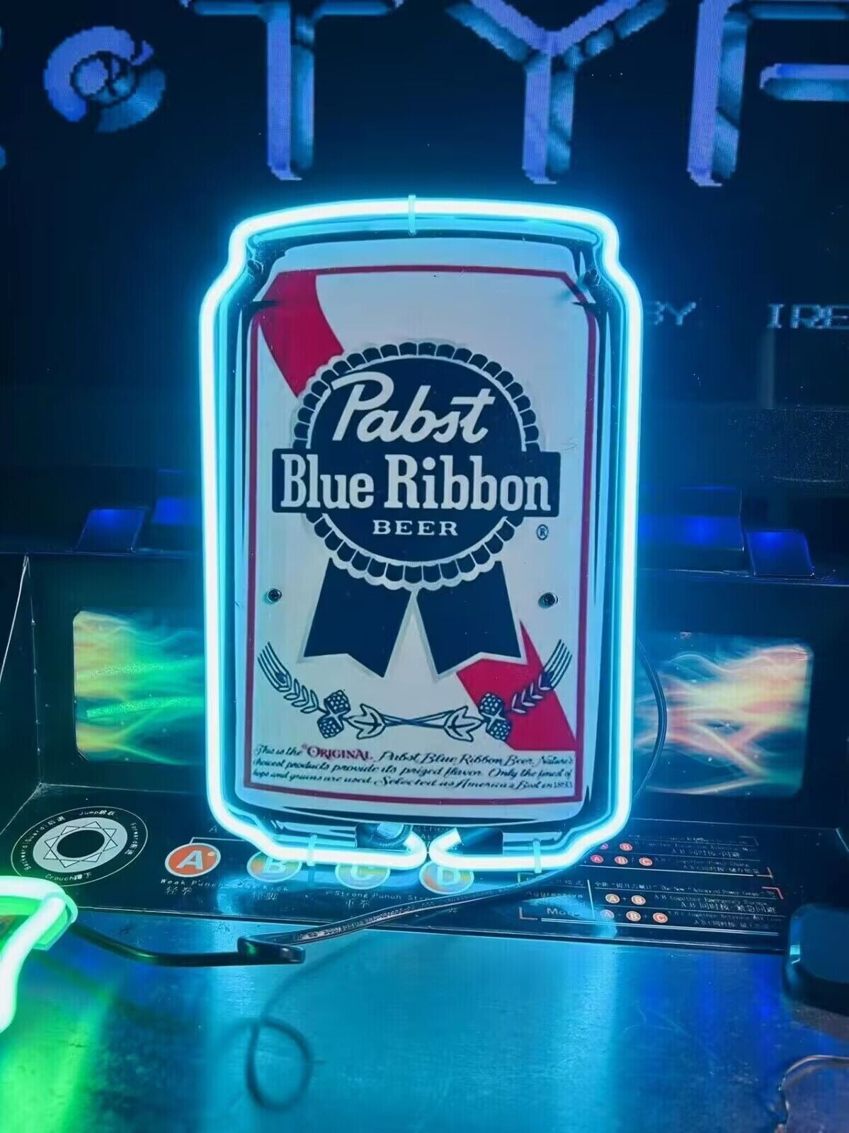 Queen Sense 14" Pabst Blue Ribbons Neon Sign Acrylic Man Cave Beer Pub ...