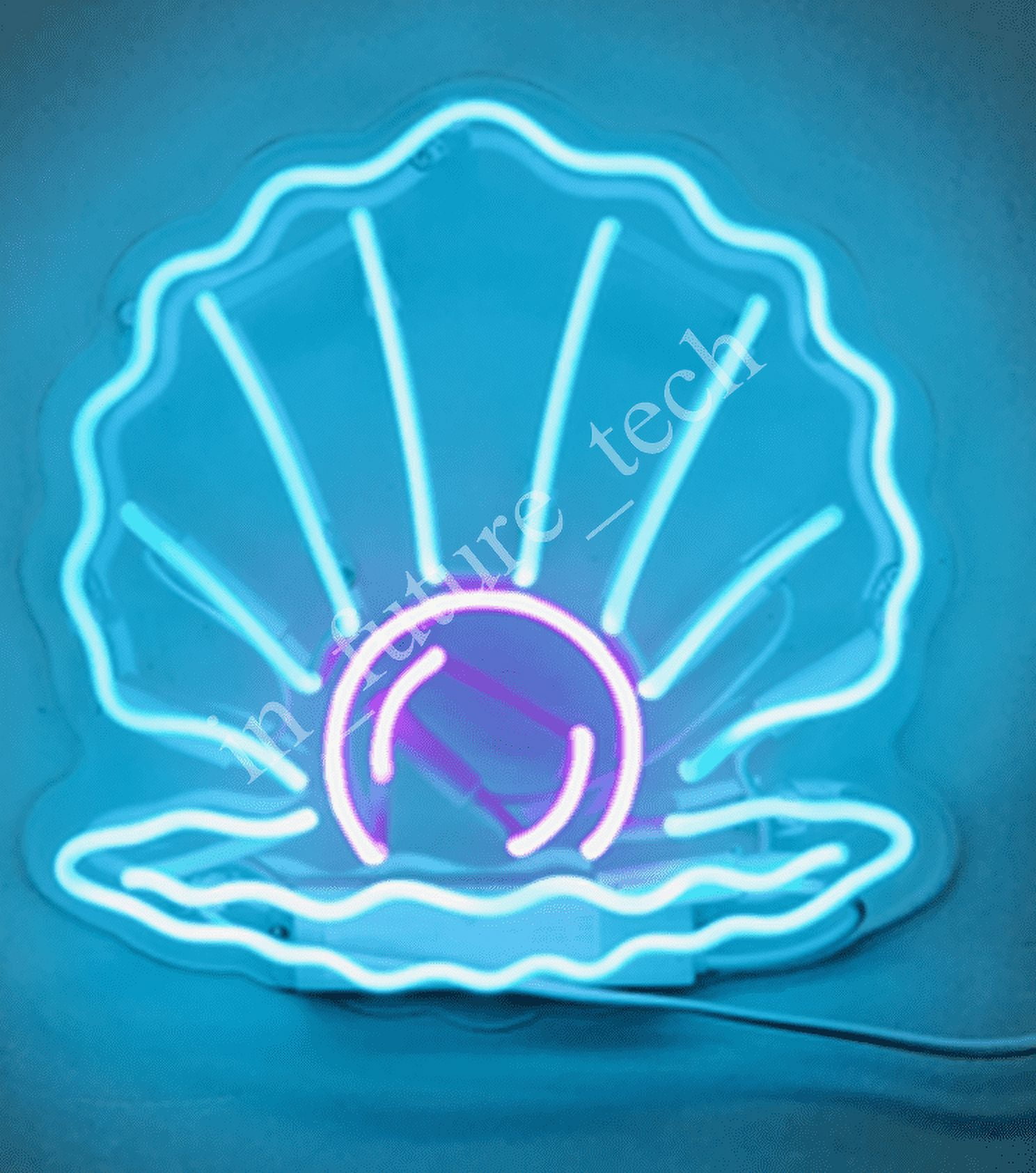 Queen Sense 14" Pearl Shell Neon Sign Acrylic Man Cave Handmade Neon ...