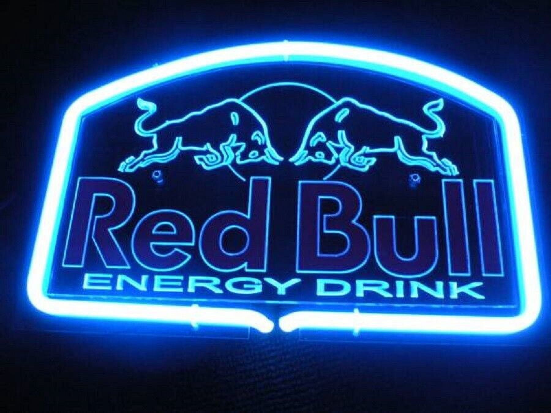Queen Sense 14" Red Bulls Energy Drink 3D Carved Neon Sign Acrylic With ...