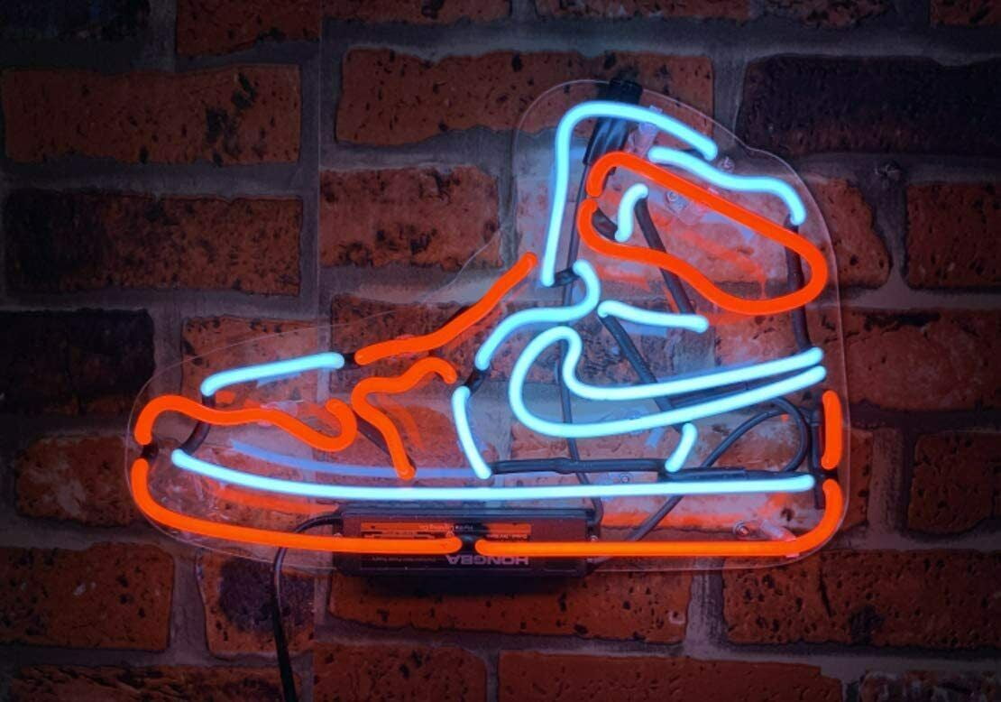 Queen Sense 14" Red Sport Boot Sneaker Shoe Neon Sign Acrylic Man Cave ...