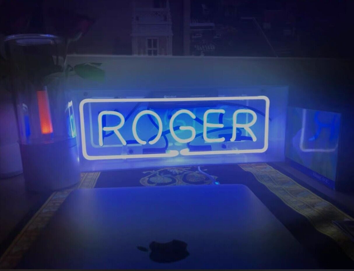 Queen Sense 14" Roger Neon Sign Acrylic Box Man Cave Beer Pub Bar ...