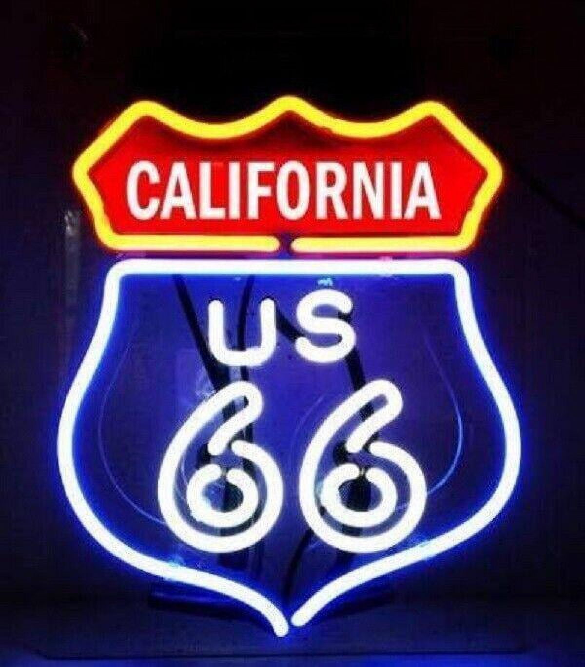 Queen Sense 14" Route 66 California CA Neon Sign Acrylic Man Cave Pub ...