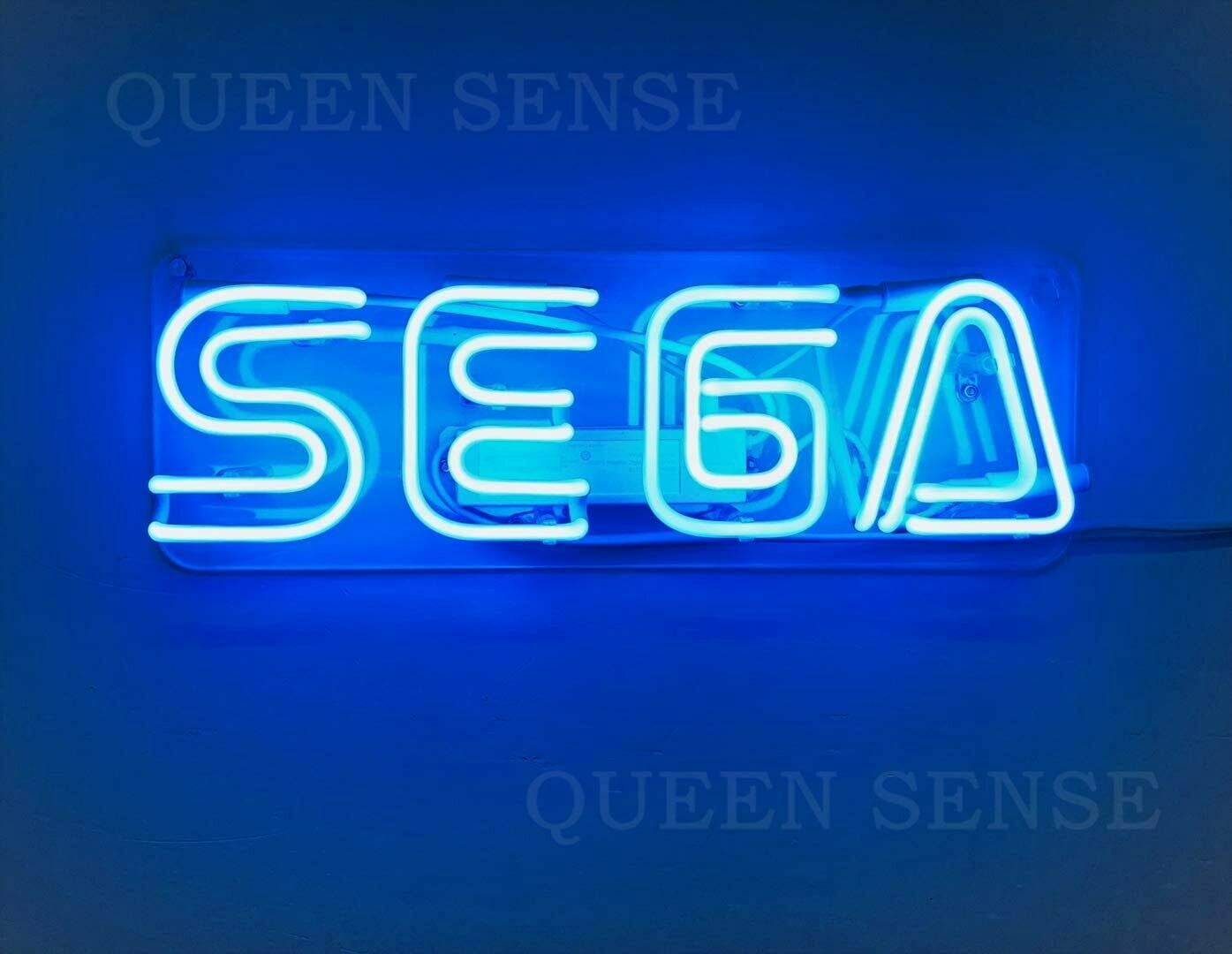 Queen Sense 14" Sega Neon Sign Acrylic Man Cave Handmade Neon Light ...