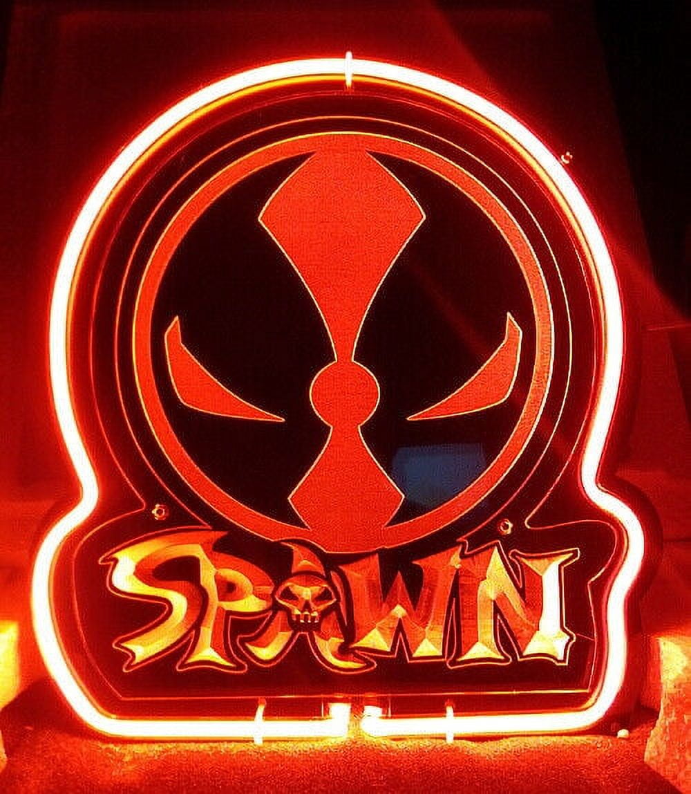 Queen Sense 14" Spawn 3D Carved Neon Sign Acrylic Man Cave Beer Pub Bar ...
