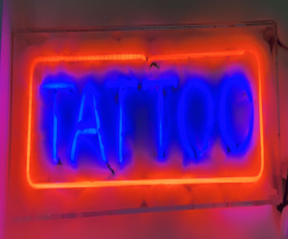 Queen Sense 14" Tattoo Neon Sign Acrylic Box Man Cave Handmade Neon ...