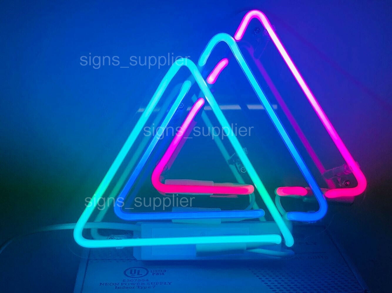 Queen Sense 14" Three Triangles Neon Sign Acrylic Man Cave Handmade ...