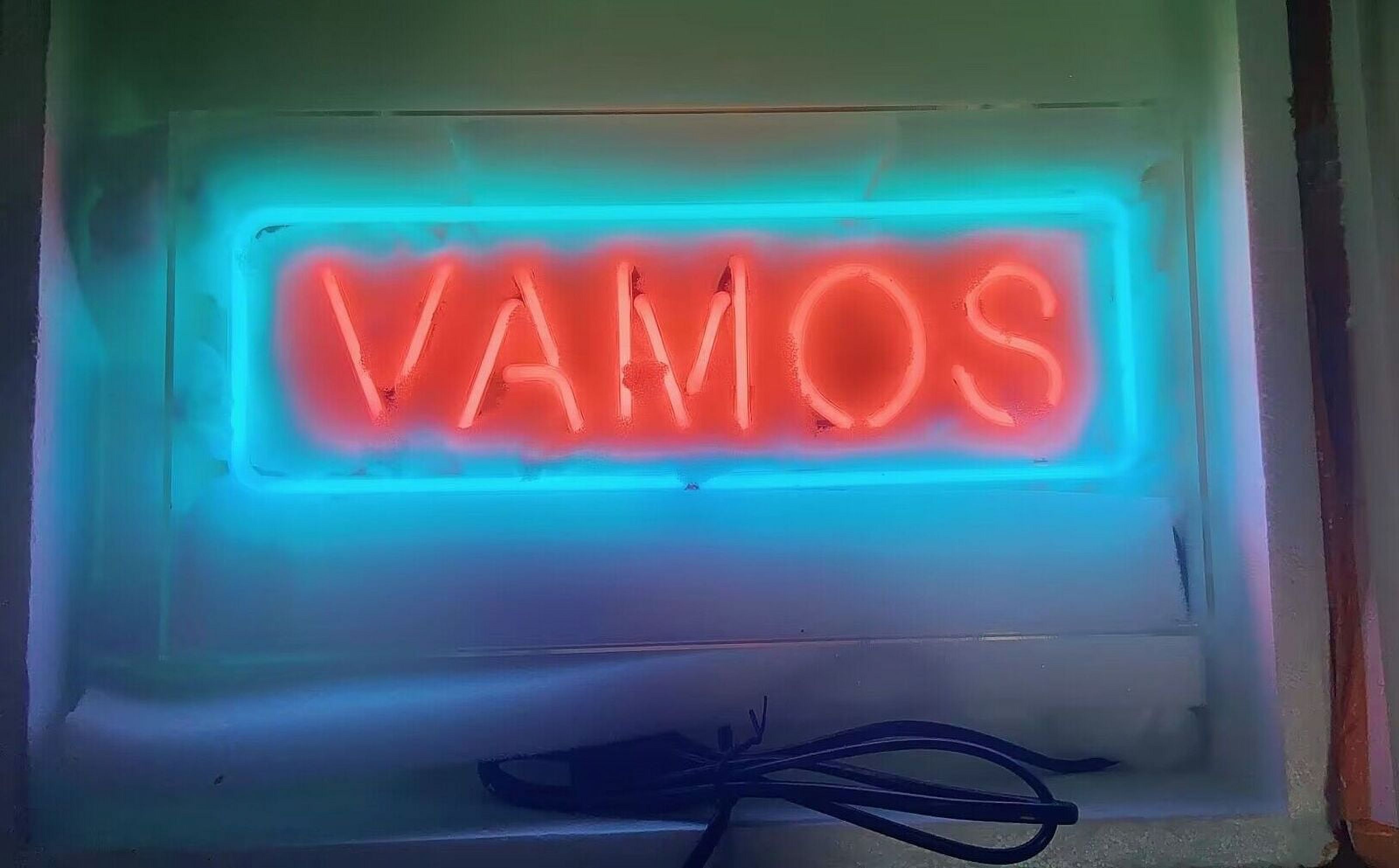 Queen Sense 14" Vamos Neon Sign Acrylic Box Man Cave Pub Bar Wall Decor ...