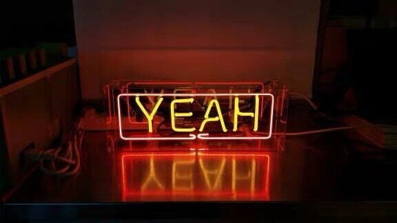 Queen Sense 14" Yeah Neon Sign Acrylic Box Man Cave Beer Pub Bar ...