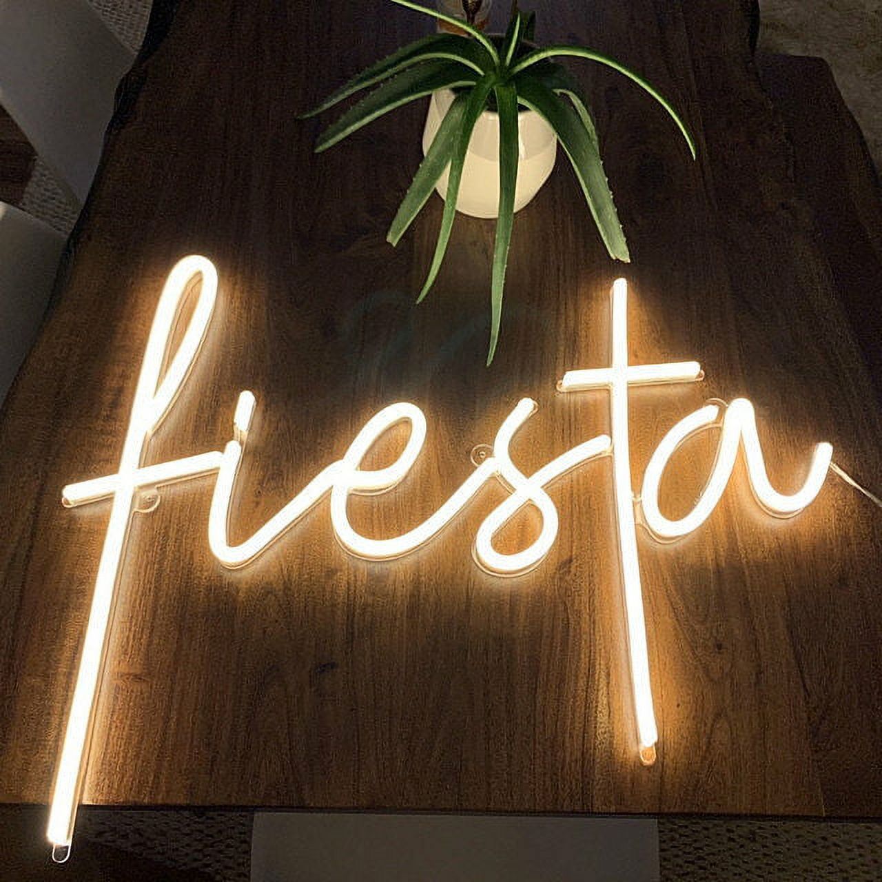 Queen Sense 14"x10.7" Fiesta LED Sign Light Wall Decor Party Night Lights Flex Neon Signs WFL058 ...