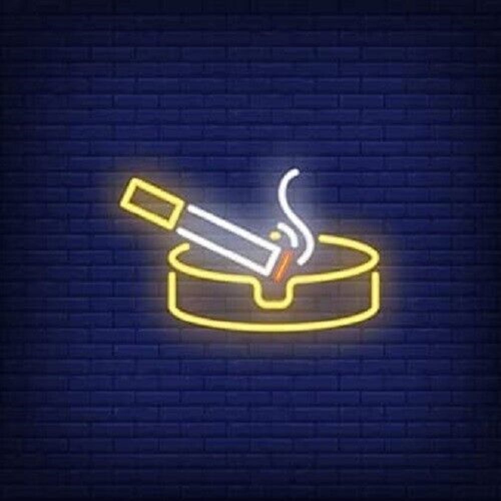 Queen Sense 14"x10" Ashtray Cigarette LED Sign Light Wall Decor Party ...