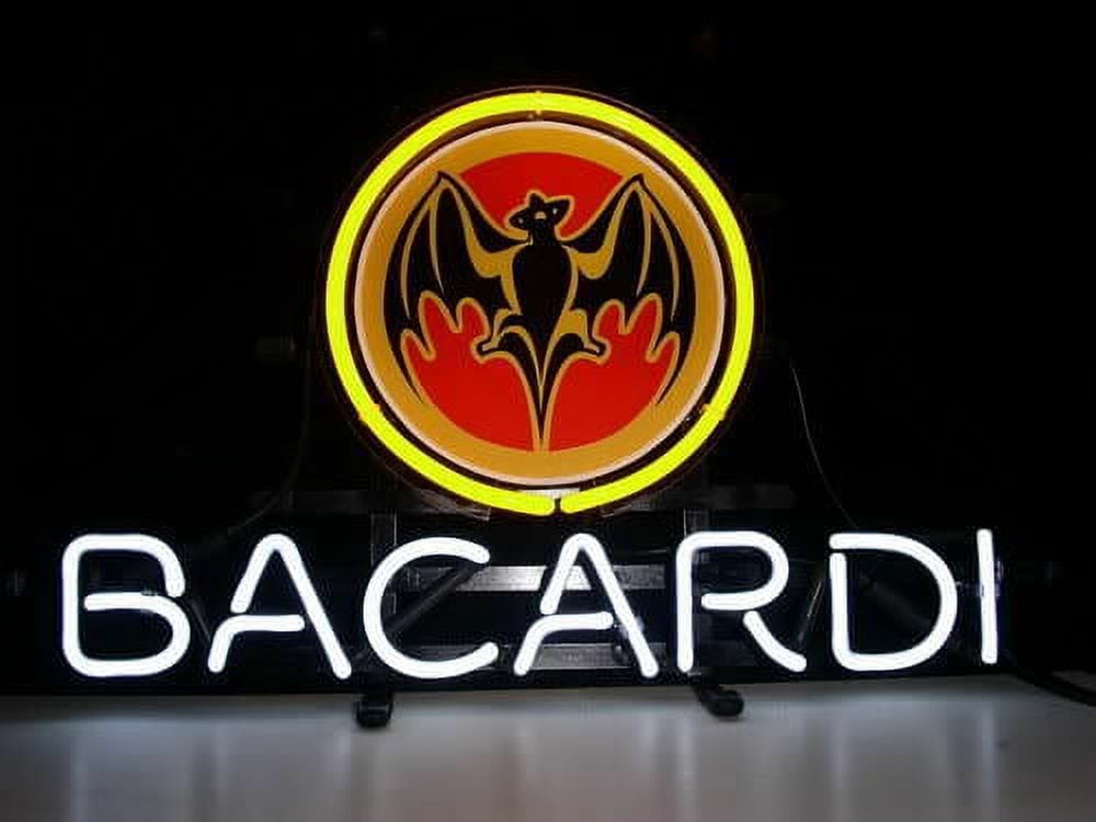 Queen Sense 14"x10" Bacardi Rum Whisky Neon Sign Man Cave Handmade Neon ...