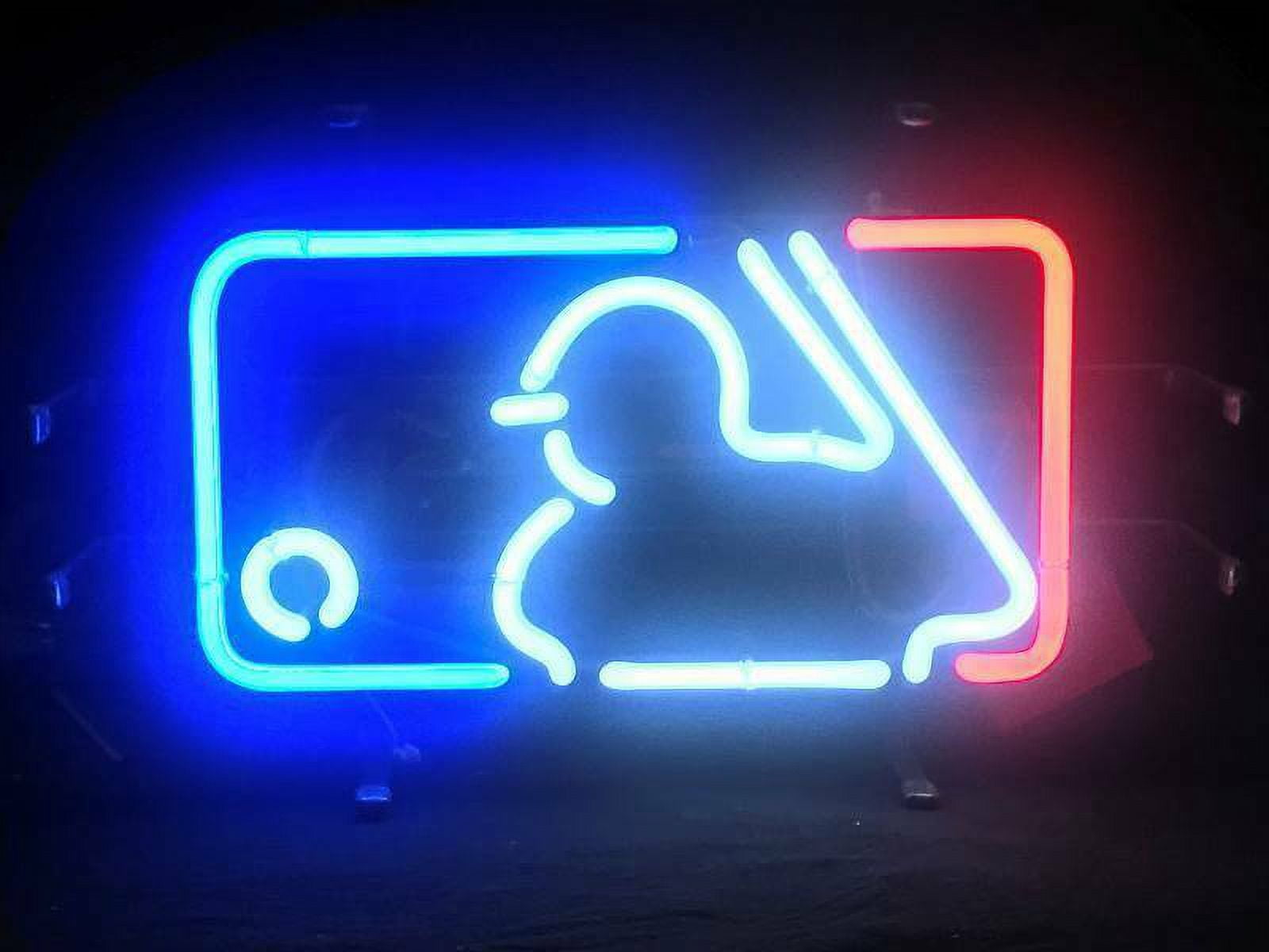 Queen Sense 14"x10" Baseball Player Neon Sign Man Cave Pub Bar Artwork ...