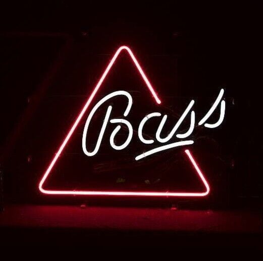 Queen Sense 14"x10" Bass Triangle Beer Neon Sign Man Cave Pub Bar ...