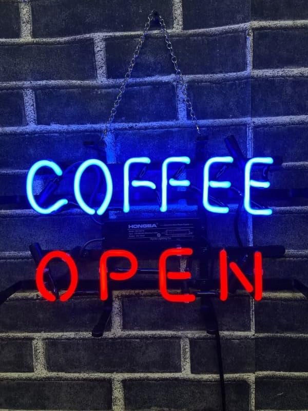 Queen Sense 14"x10" Coffee Open Neon Sign Man Cave Pub Bar Artwork ...