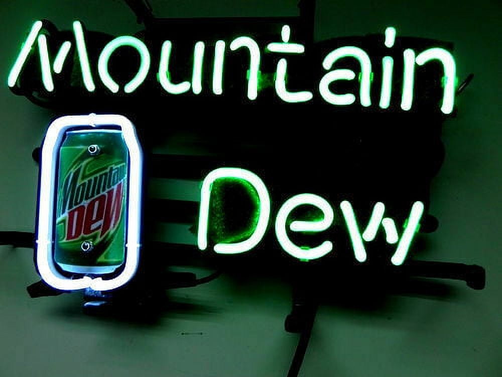 Queen Sense 14"x10" Mountain Dew Soda Neon Sign Man Cave Handmade Neon ...