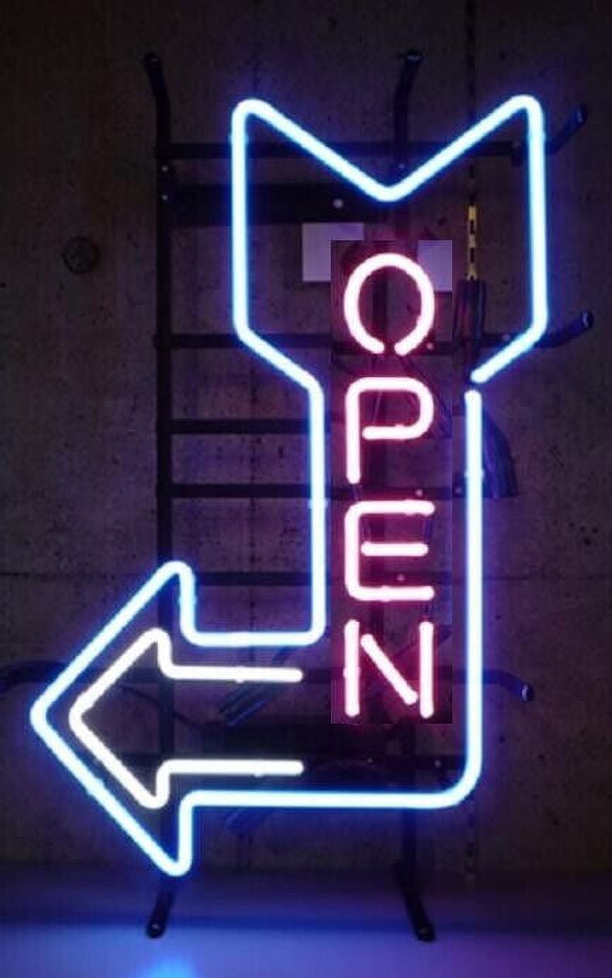 Queen Sense 14"x10" Open Arrow Neon Sign Man Cave Pub Bar Wall Decor ...