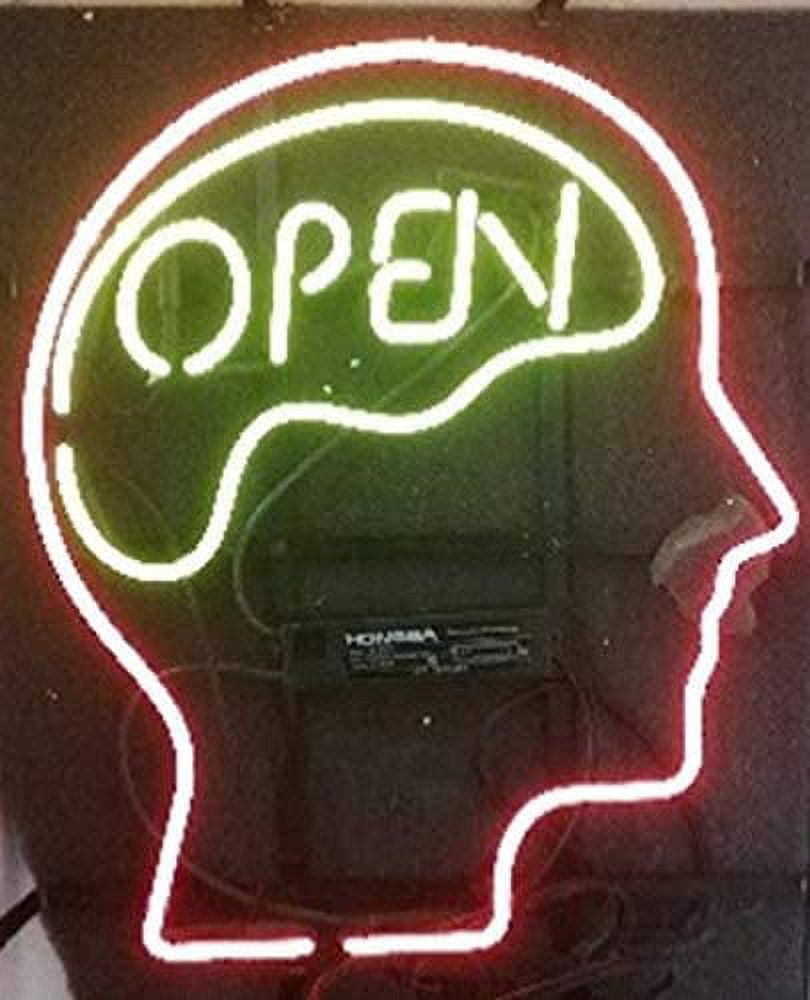 Queen Sense 14"x10" Open Mind Neon Sign Man Cave Handmade Neon Light ...