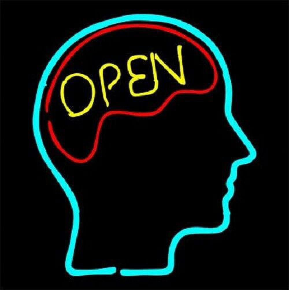 Queen Sense 14"x10" Open Mind Neon Sign Man Cave Handmade Neon Light ...