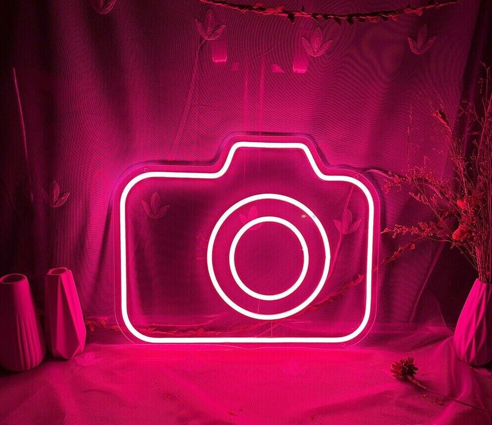 Queen Sense 14"x11.1" Camera LED Sign Light Wall Night Decor Party ...