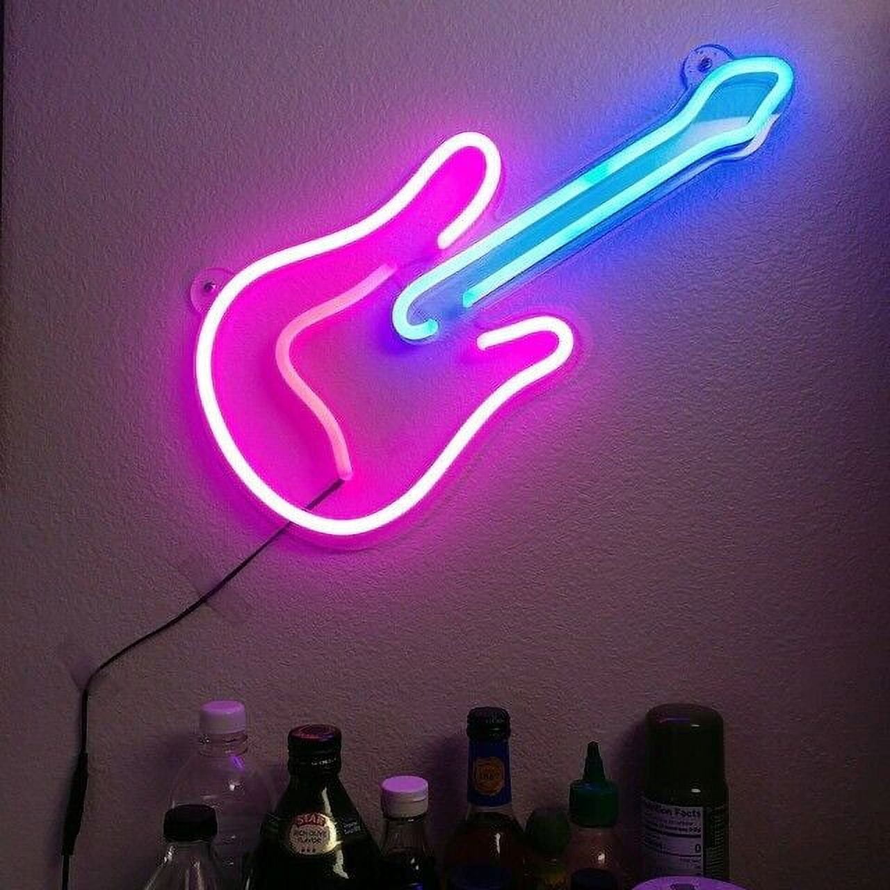 Queen Sense 14"x11.5" Acoustic Electric Guitar LED Sign Light Wall ...