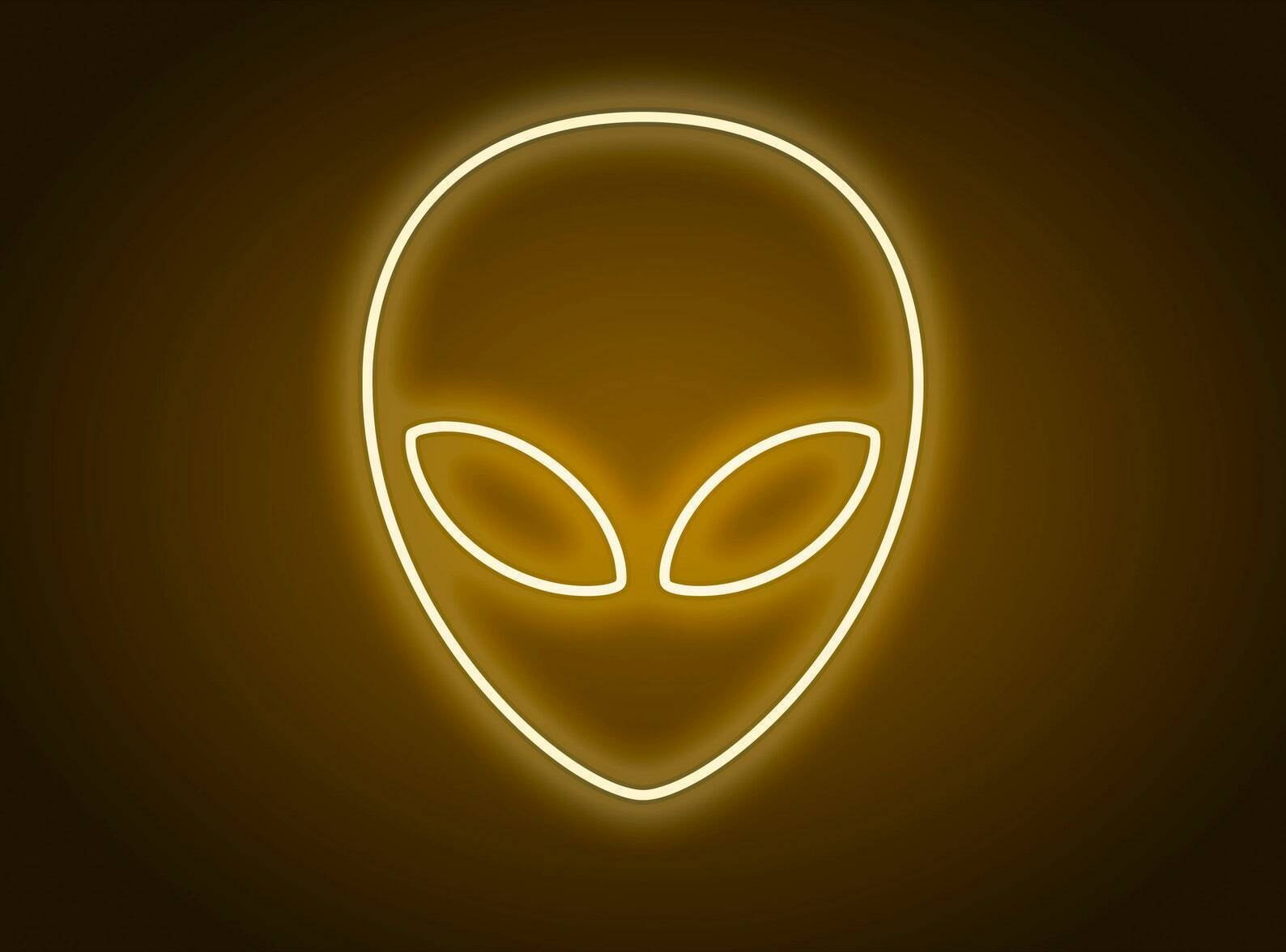 Queen Sense 14"x11.9" Alien LED Sign Light Wall Decor Party Night ...