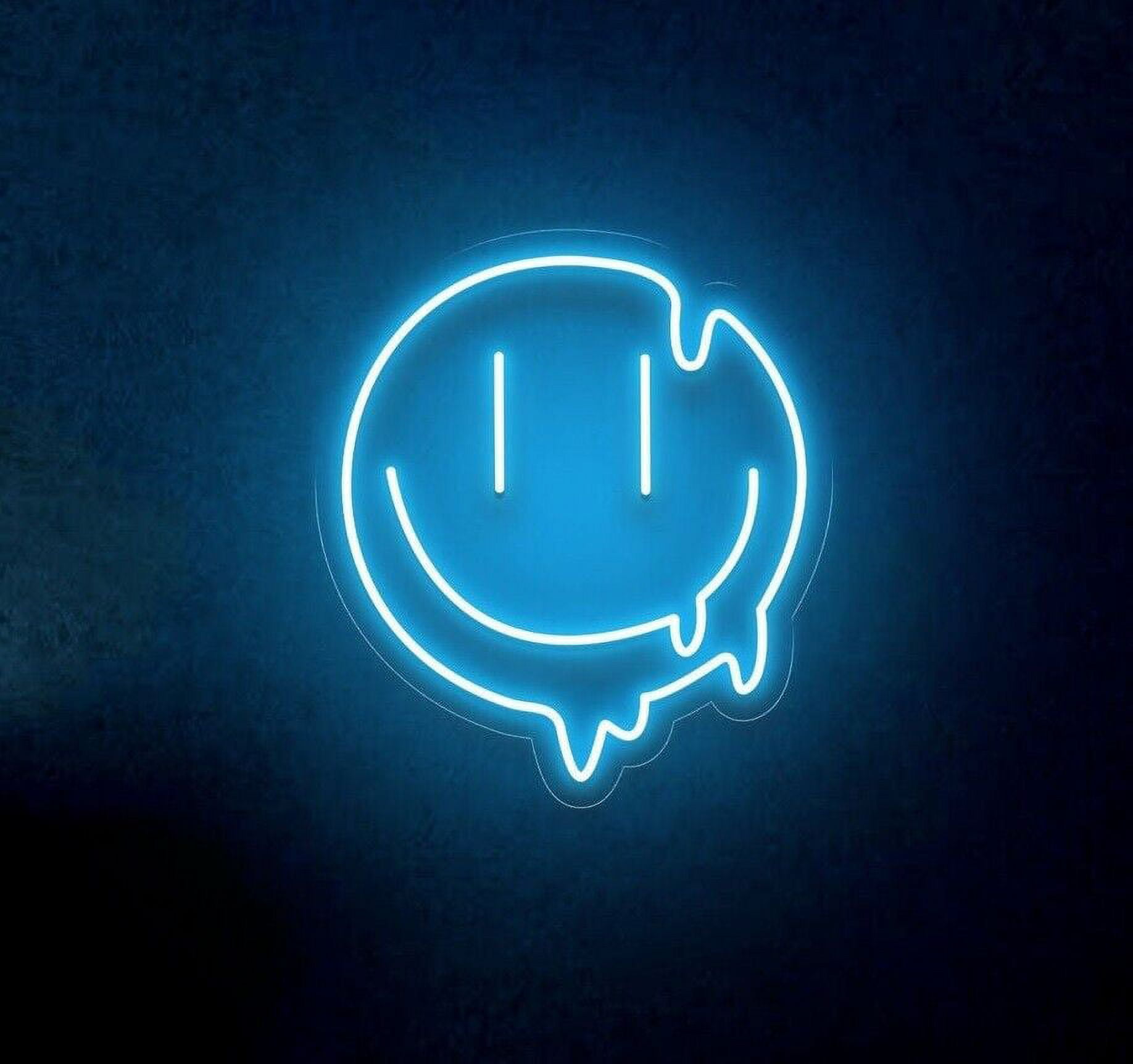 Queen Sense 14"x11.9" Melting Dripping Smile LED Sign Light Wall Decor ...
