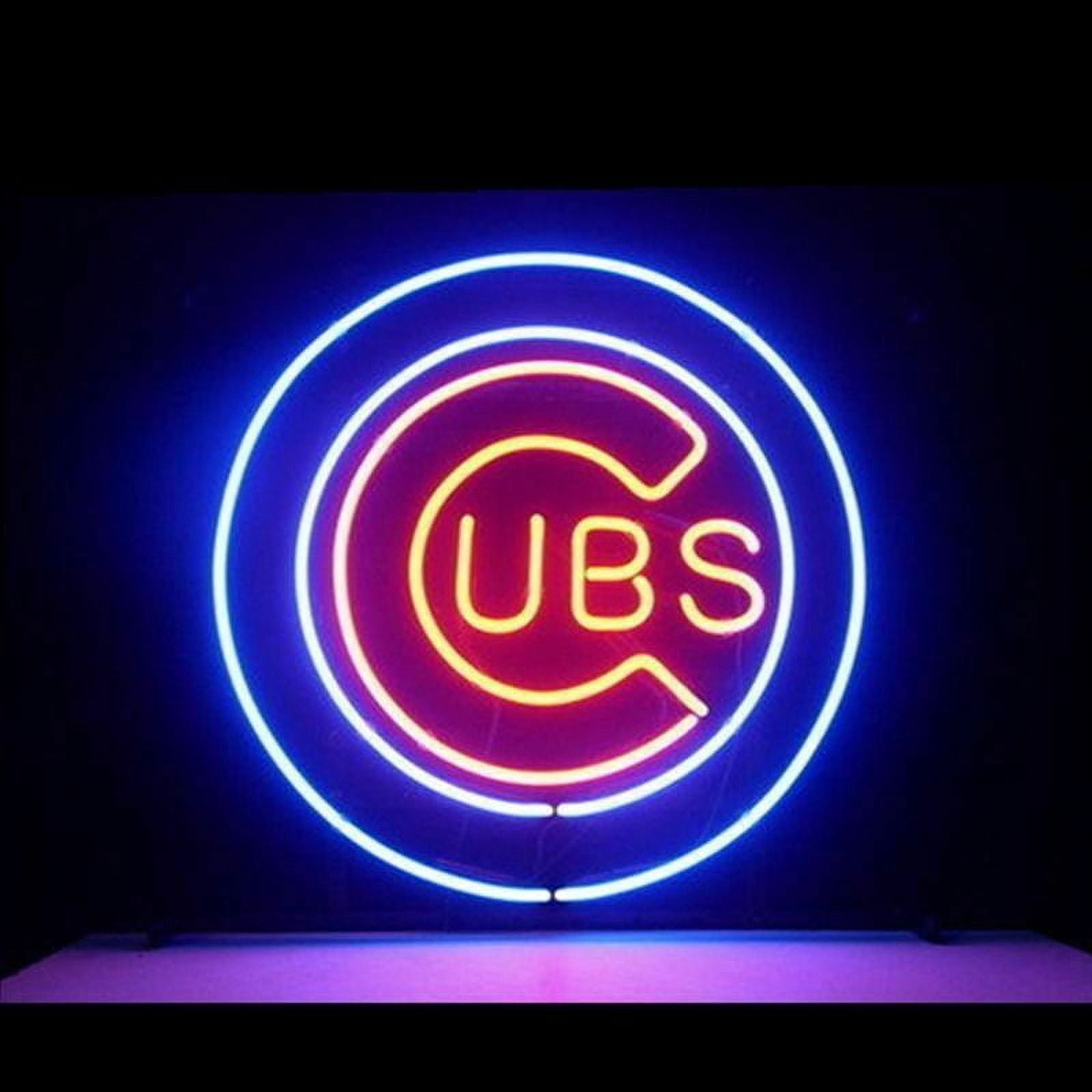 Queen Sense 14"x14" Chicago Sports Team Cub Neon Sign Man Cave Handmade ...