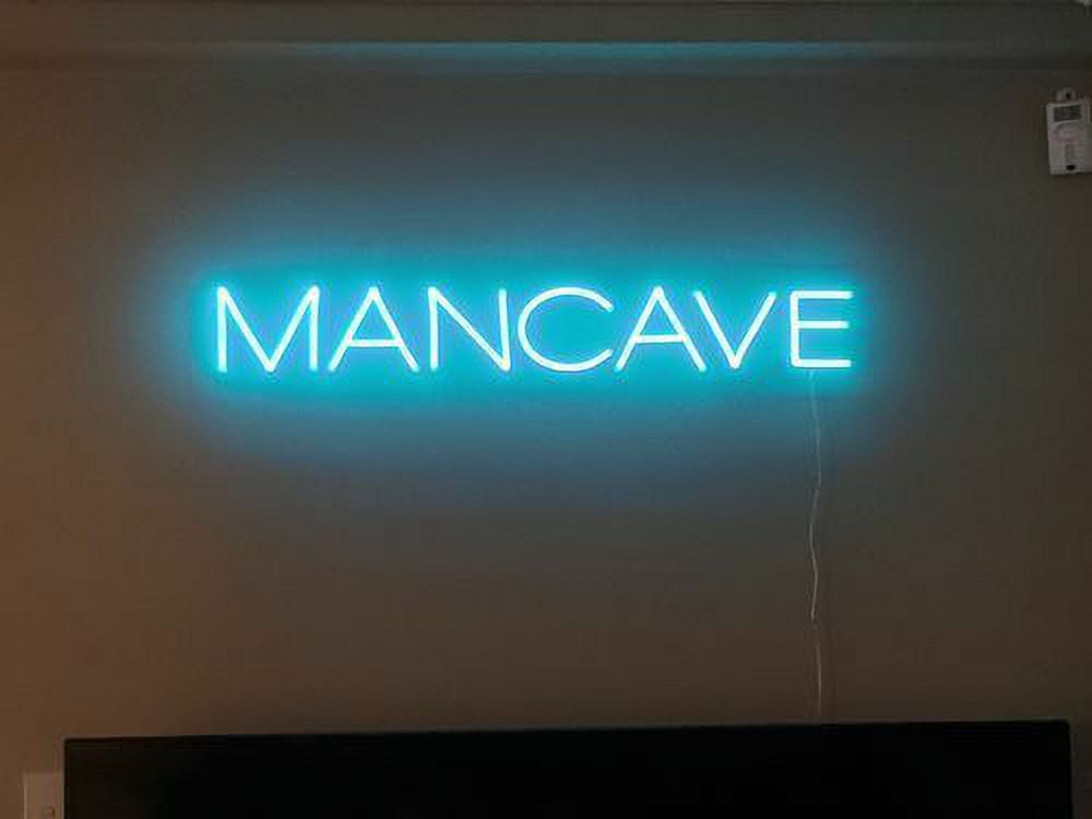 Queen Sense 14"x2.8" Man Cave LED Sign Light Wall Decor Party Night ...